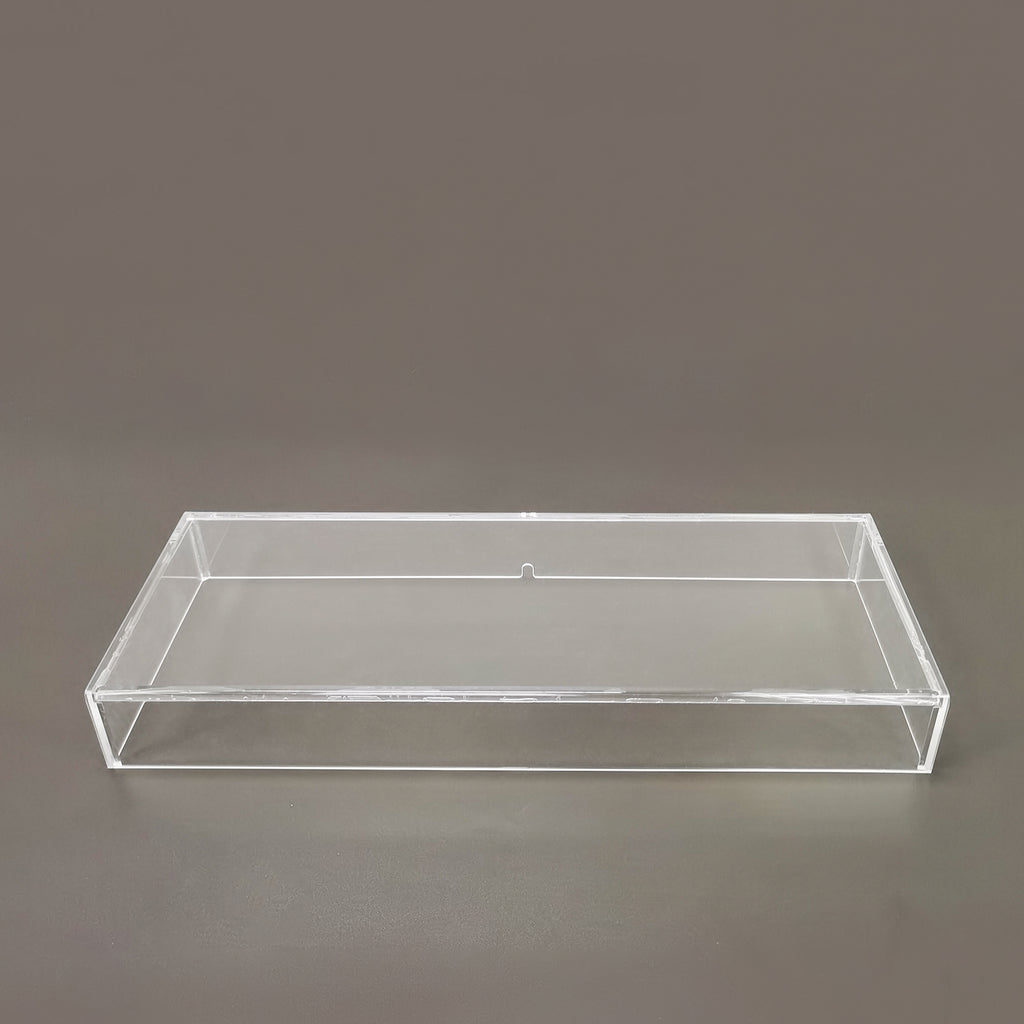 Clear Acrylic Plexiglass Keyboard Cover 20X7.8X2.5", five sided tray o ...