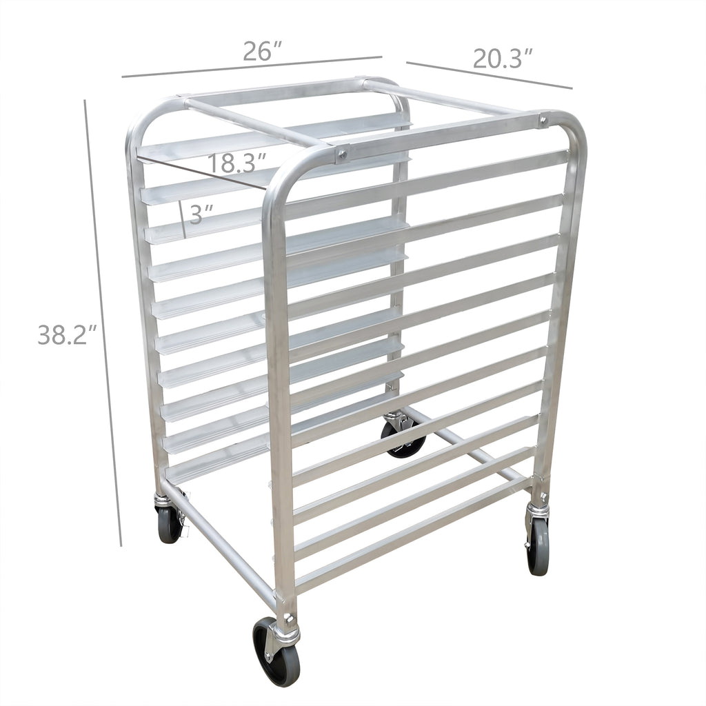 Foodservice Speed Rack Commercial Aluminum 10-Tier Sheet Pan Storage D ...