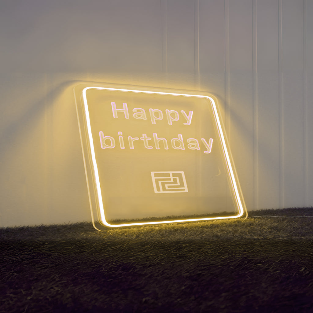 12" Square Sign Lighted LED Logo Block Signage Blank Panel Customizabl ...