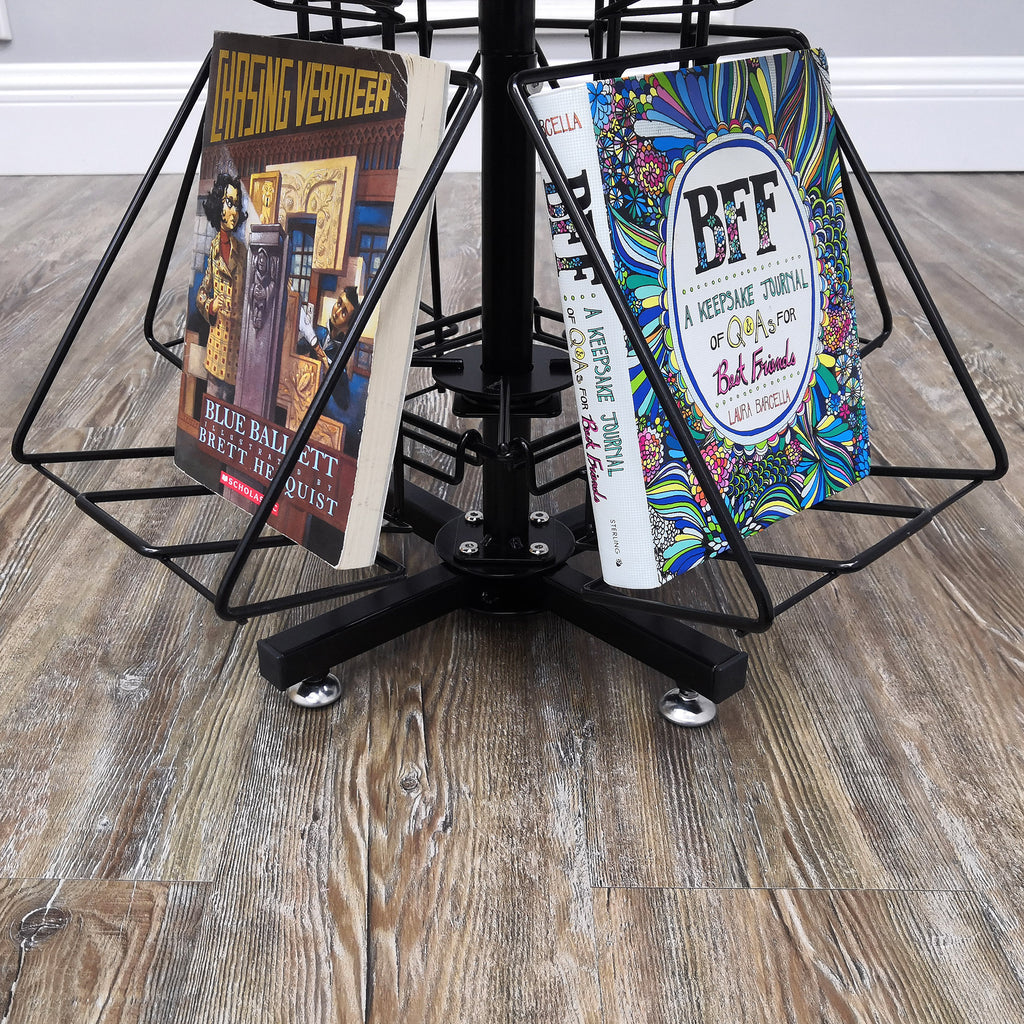Display,_DVD_Book_CD_Spinner_Rack_1113 BK28 – FixtureDisplays