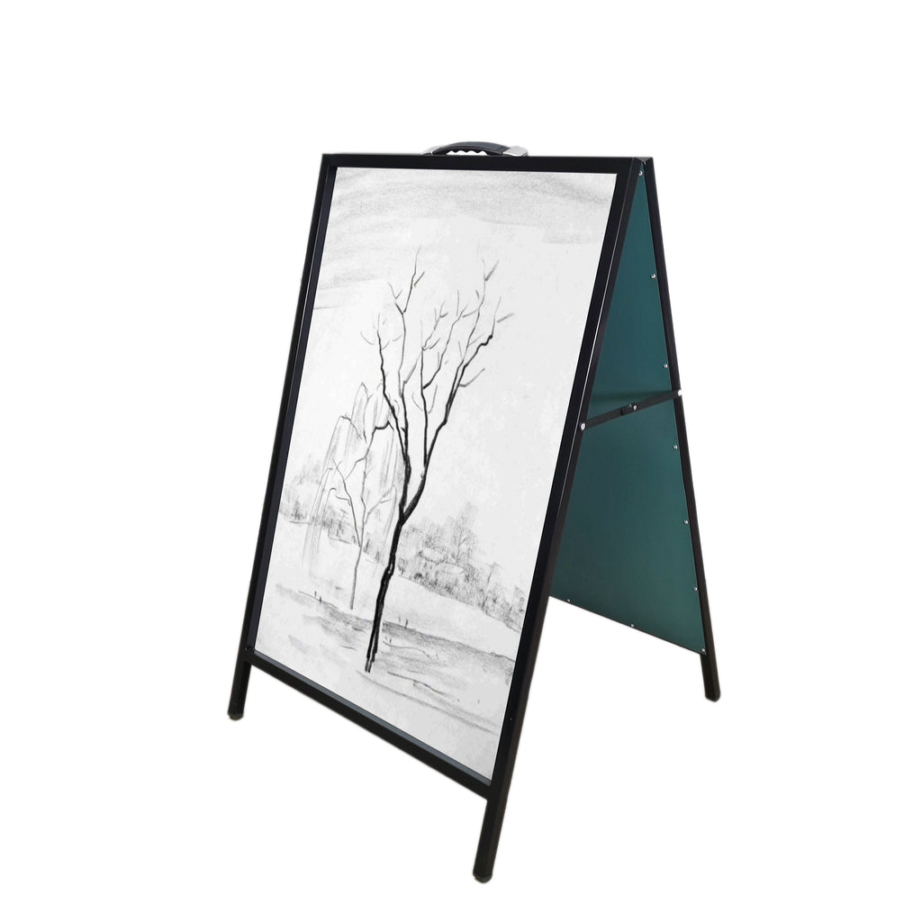 Dry Erase White A-Frame Board Metal Menu Board Sidewalk Sign Advertisi ...