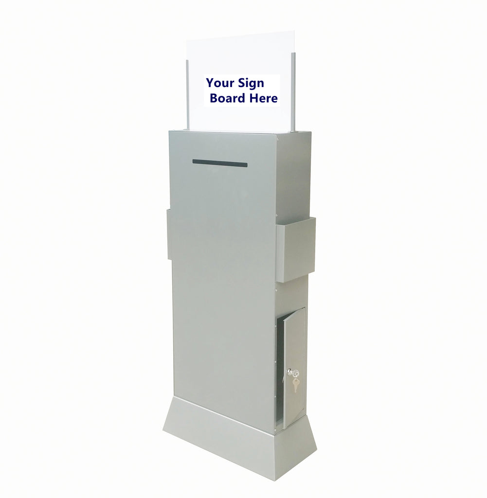 Floorstanding Ballot Box Metal Suggestion Box Election Kiosk Donation ...