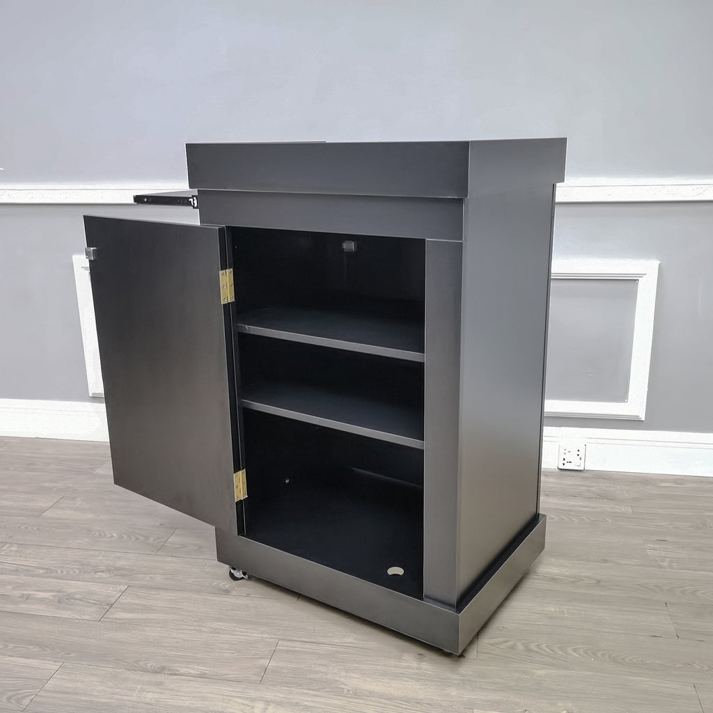 28X20X44" Mobile Multi-media Work Station Slide-Out Shelf Storage Cabi ...