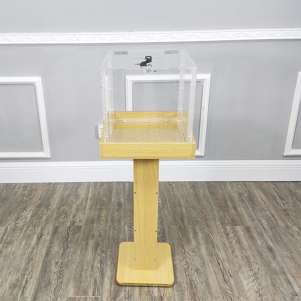Wood_Acrylic_Large_Floor_Standing_Tithing_Box_Offering_Box_Ballot_Box ...