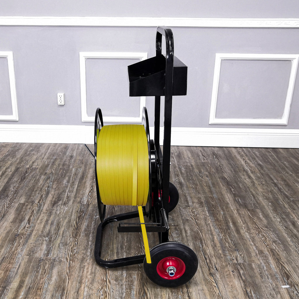 Starter Kit Set: 1 Banding Cart, 1 Roll 2300' Poly Strapping, 100 Clip ...