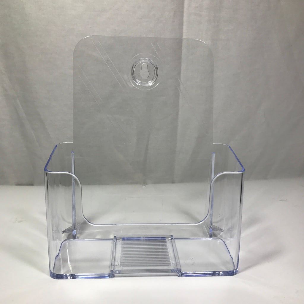 1 Tier Leaflet Holder Bi fold 6 Literature Holder Clear Acrylic Wall M ...