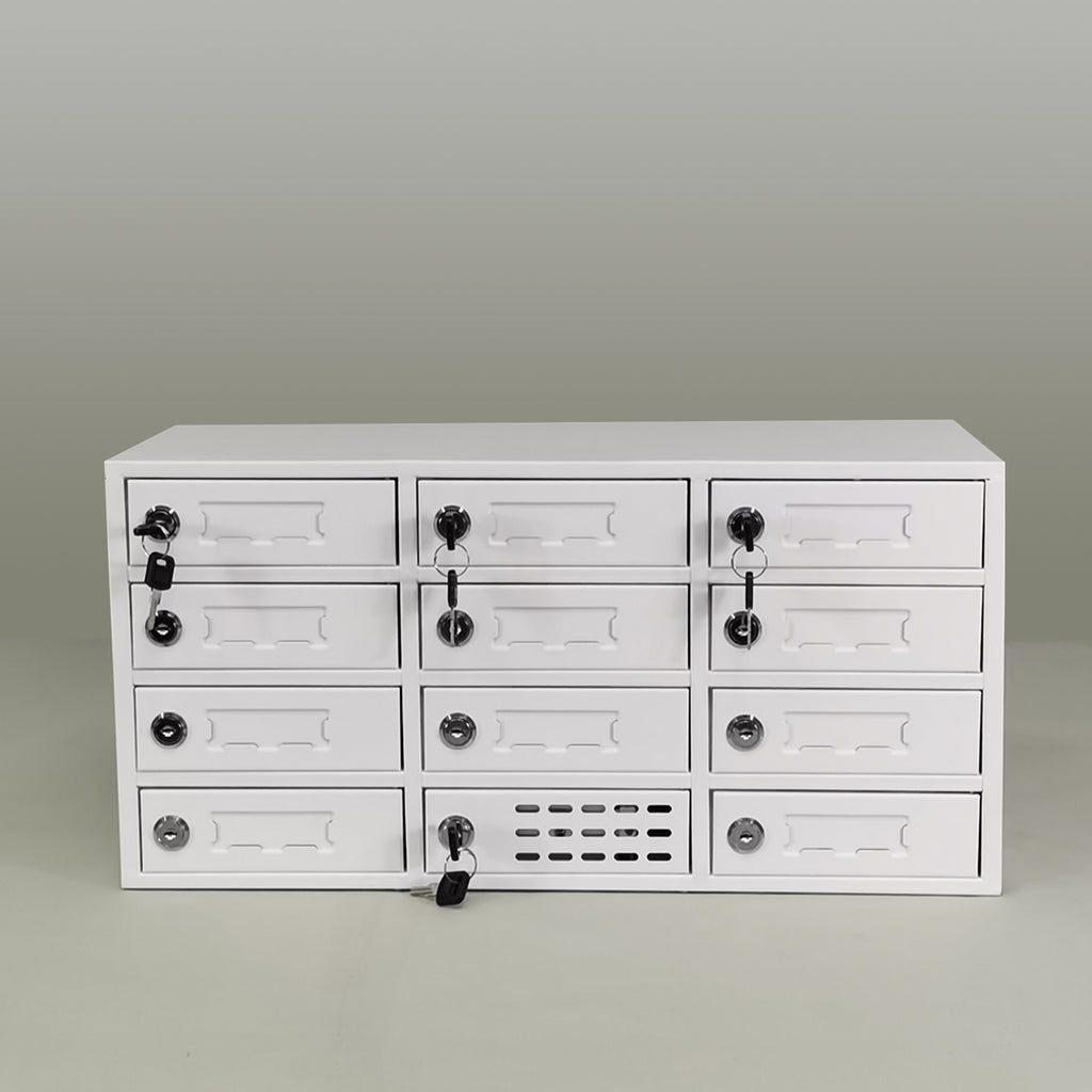 12-Slot Cell Phone Smart Charging Station Locker USB Ports One Plug to ...