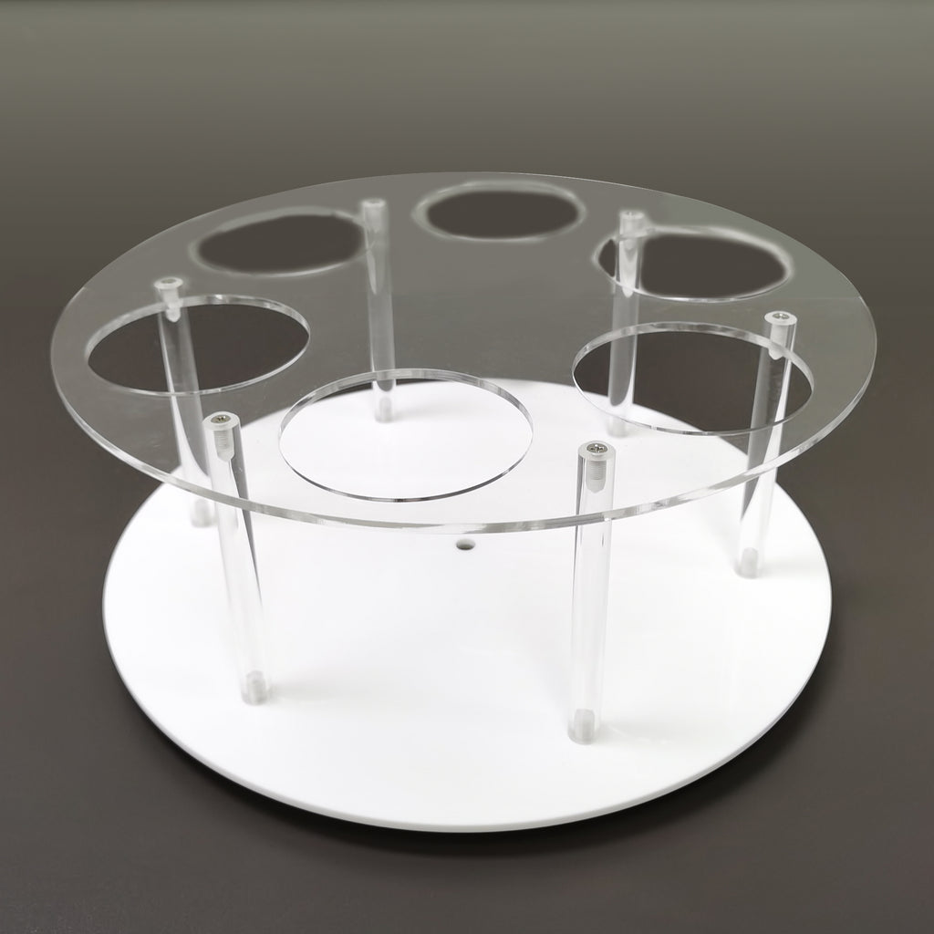12.5x12.5x5" Countertop Clear Acrylic Rotating Syrup Organizer Wine 3 ...
