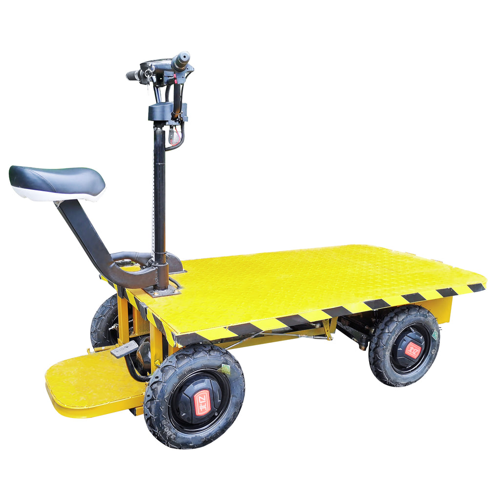 Electric Battery Rideable Yellow Black Cart 48V Battery, 2200 pounds 3 ...