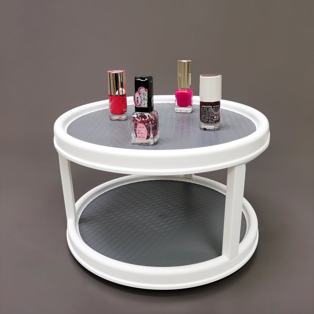 FixtureDisplays® Non-Skid 2 Tier Turntable, Susan Spinner 15726