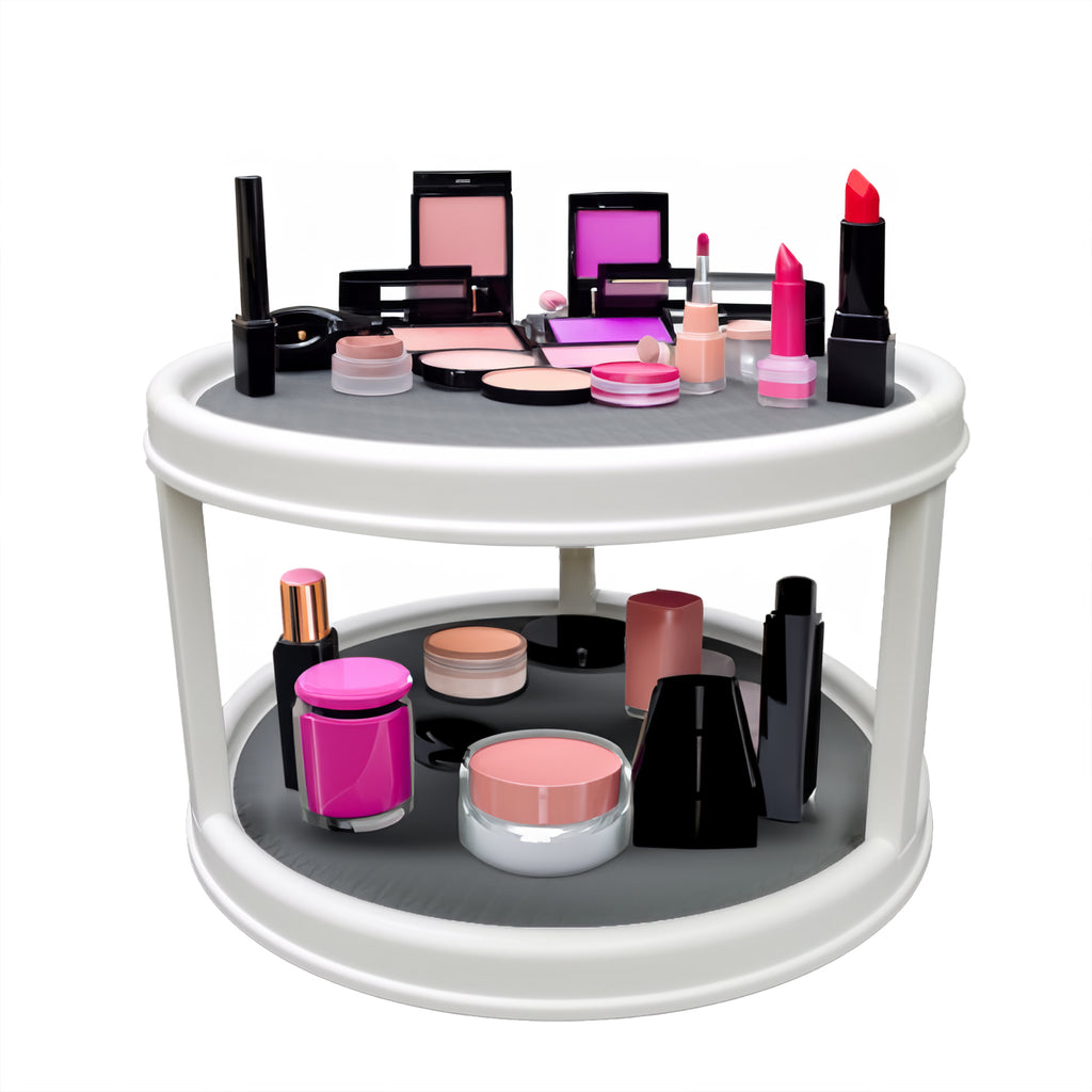 FixtureDisplays® Non-Skid 2 Tier Turntable, Susan Spinner 15726