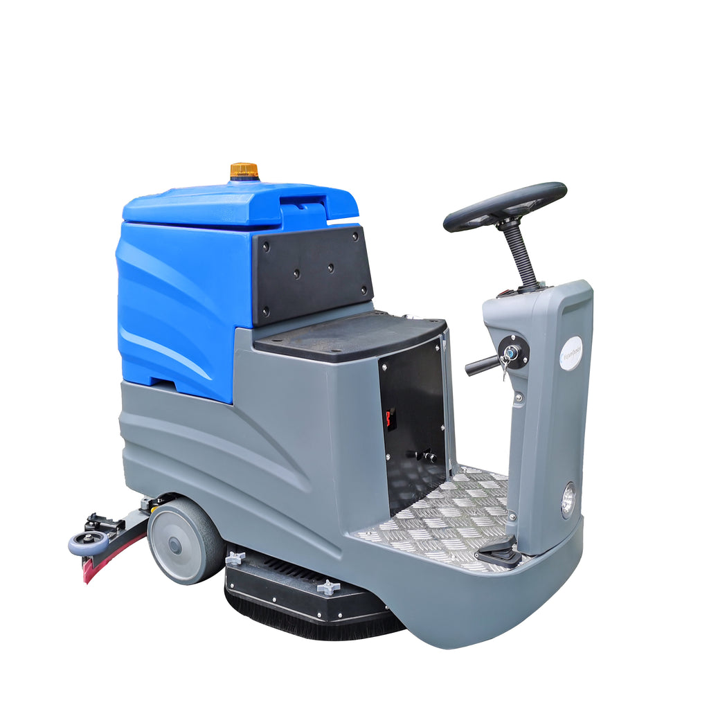 Ride-On Driving Floor Scrubber Machine Battery Powered Warehouse Indus ...
