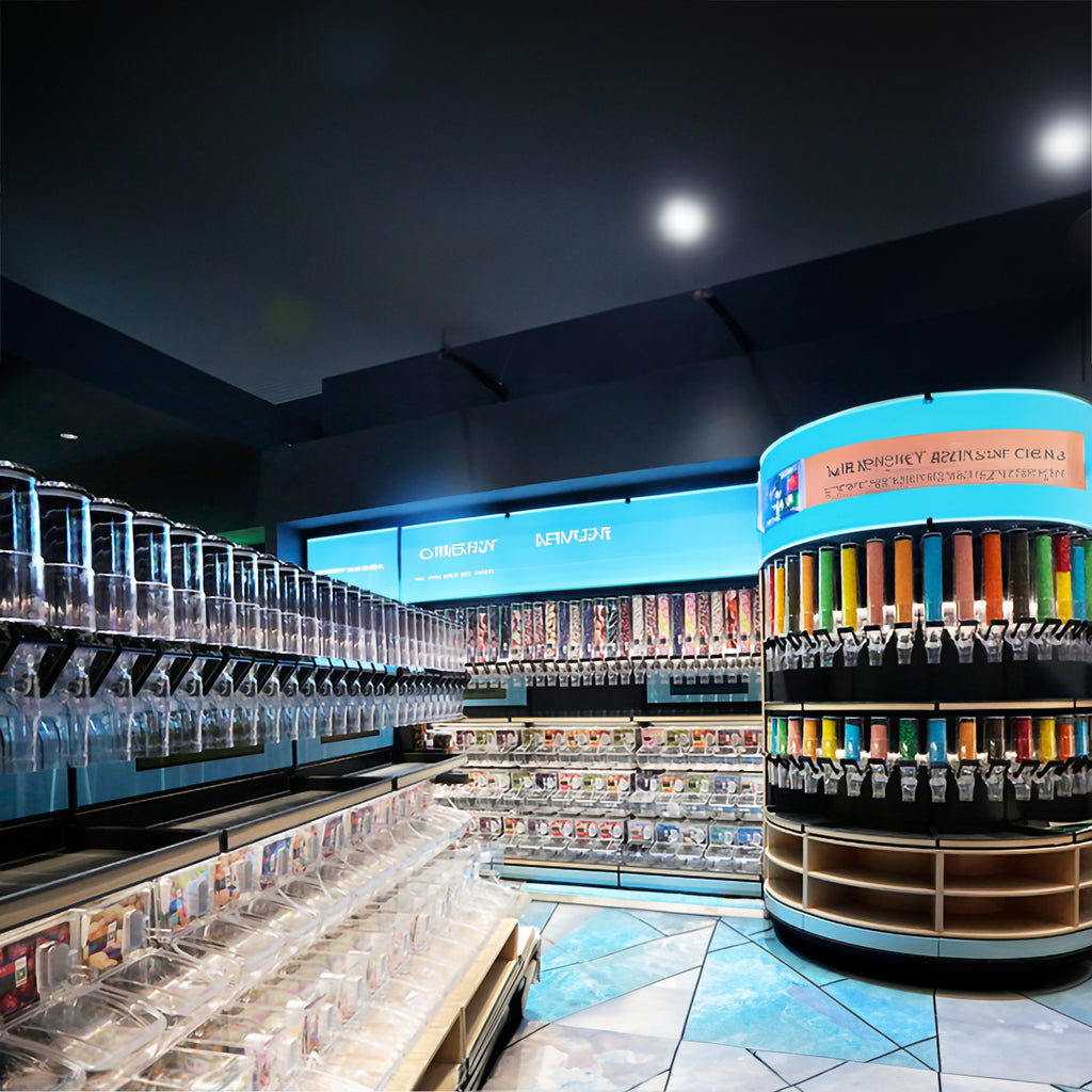 1.6 Gallon Gravity Bin Food Dispenser Cereal Dispenser Candy Dispenser ...