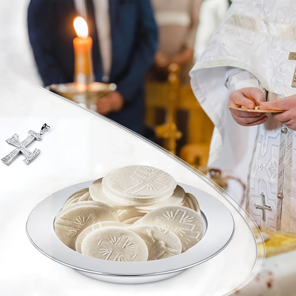 1PC Stainless Steel Premium Communion Bread Plate Church Polished Tray ...