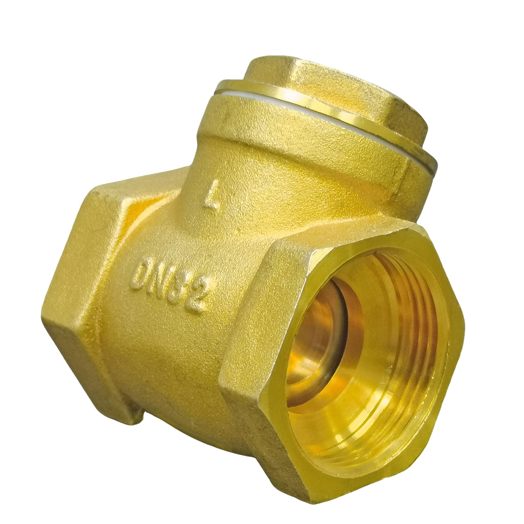 1 1/4" Swing Brass Check Valve One Way Non-Return Valve, Backflow Prev ...
