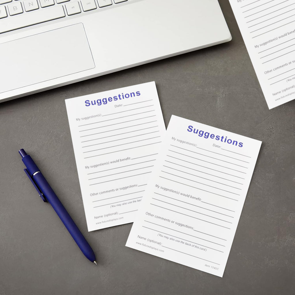 25 Sheets Suggestion Cards 4 X 6 Inchs Blue comment Cards Suggestion S ...