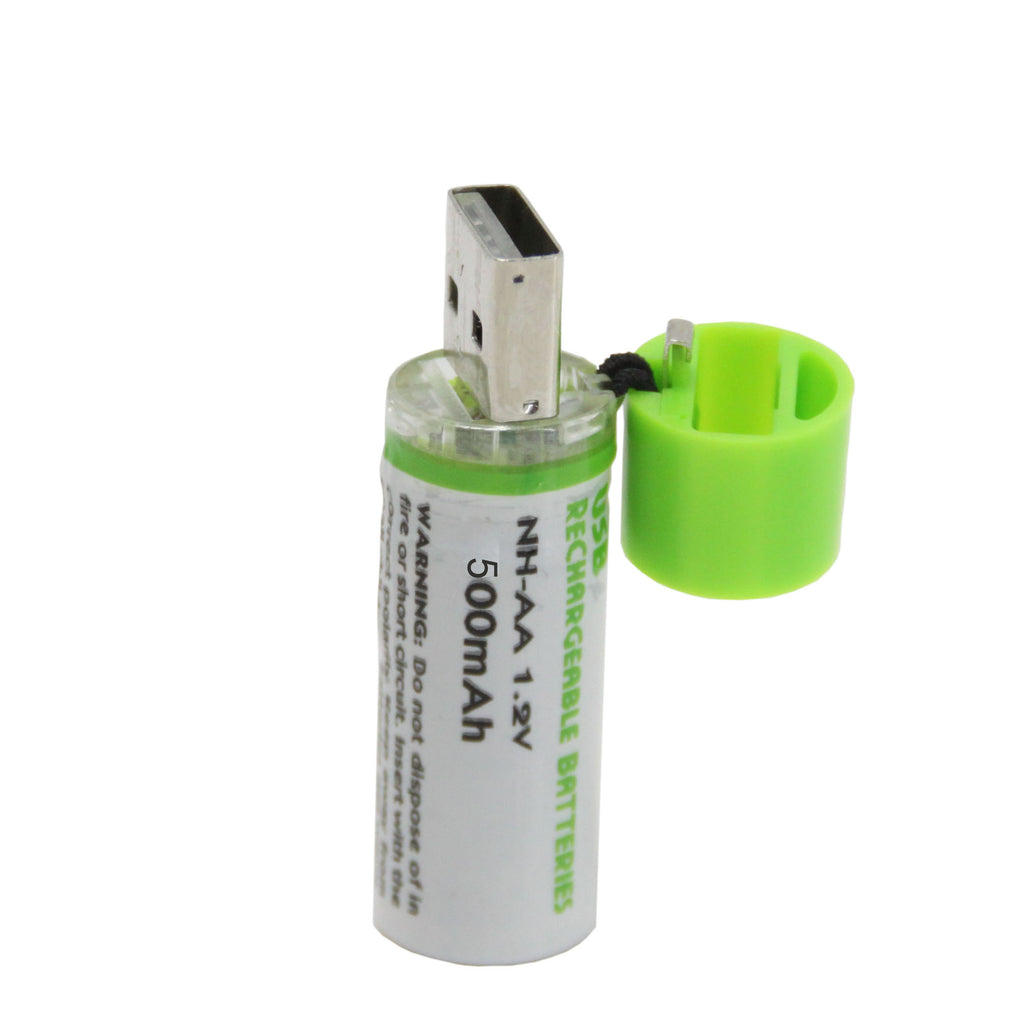 4_Packs_Built in_USB_Cell_AA_Rechargable_Battery_1.2V_500MAH_16079 4PK ...