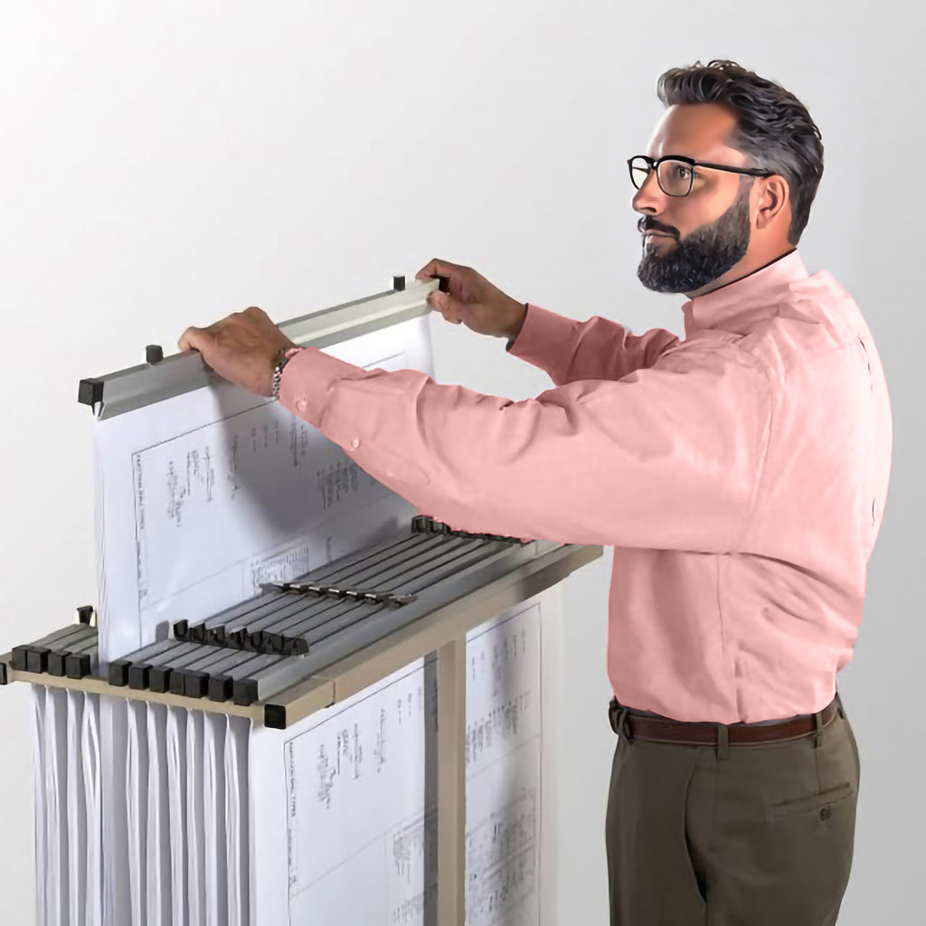 FixtureDisplays® 36" Blueprint File Hanging Clamp, One Case of 12 Clam