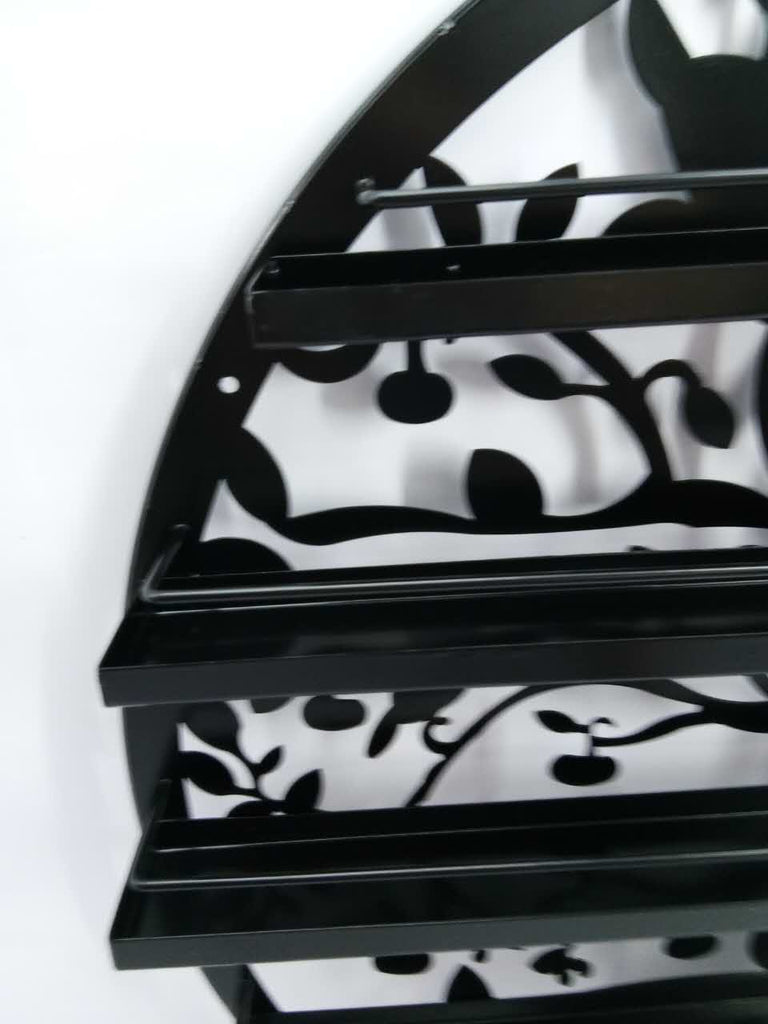 FixtureDisplays® Wall Mounted 5 Tier Nail Polish Rack Holder, Tree Sil