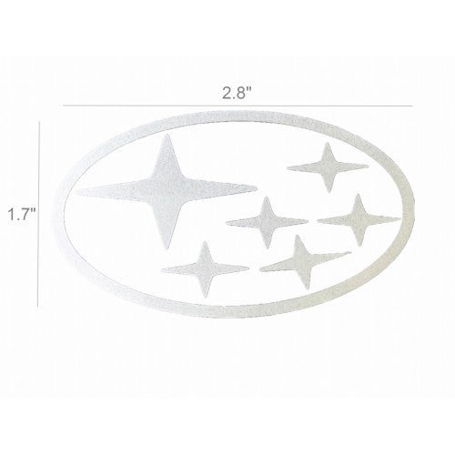 FixtureDisplays® "Subaru" Car Logo STICKER/ Self Adhesive Label for Fr