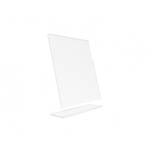 FixtureDisplays® 12PK 4 x 5" Clear Acrylic Sign Holder with Slant Back