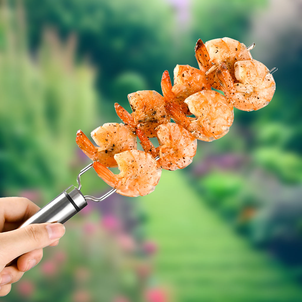 Rolling Grill Basket Mesh Bbq Tube 2 Pack Fish, Shrimp, Meat, Vegetabl ...