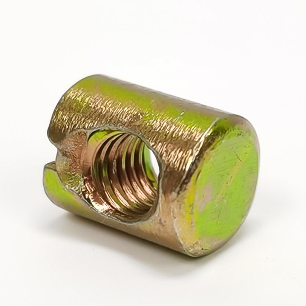 10PK M6 X 10mm Cross Hole Nuts Barrel Nuts Cross Dowels Slotted Nuts C ...