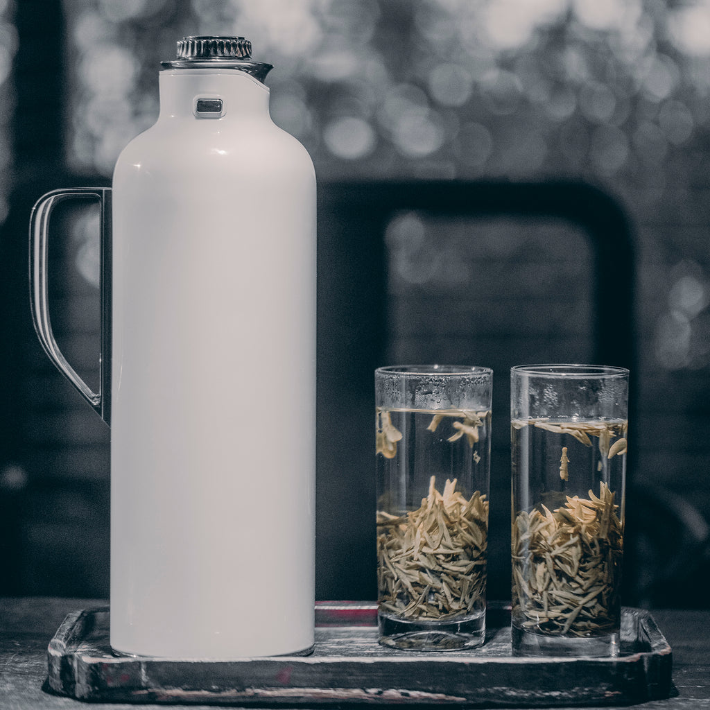 Luxury Top-of-the-line Thermos Beige with Built-in Thermometer & Lid/C ...