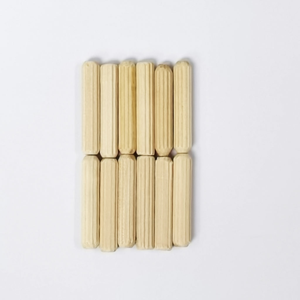 12PK M6X30MM Fluted Wood Dowel Pins for Easy Insertion Furniture Craft ...