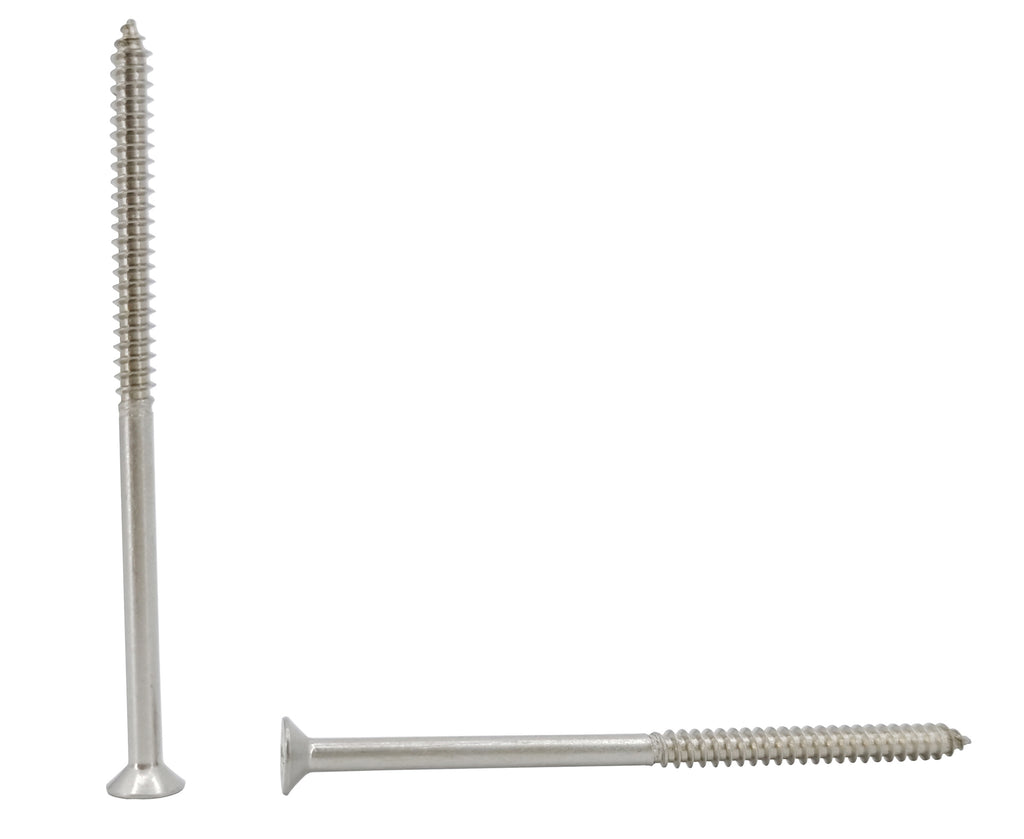 FixtureDisplays® #8 3" Wood Screw 100PCS Stainless Steel Counter Sunk