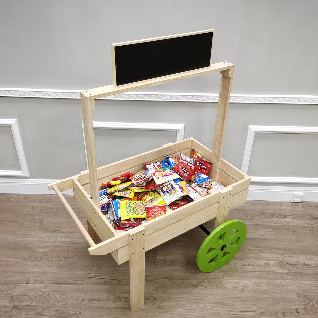 Wood Flower Cart Vending Cart Farmers Market Wagon Stand Retail Kiosk ...