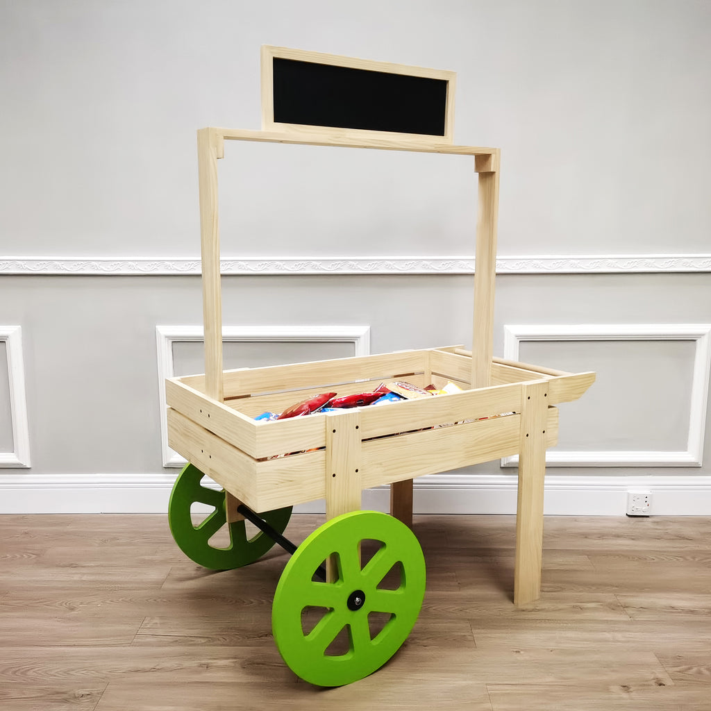 Wood Flower Cart Vending Cart Farmers Market Wagon Stand Retail Kiosk ...