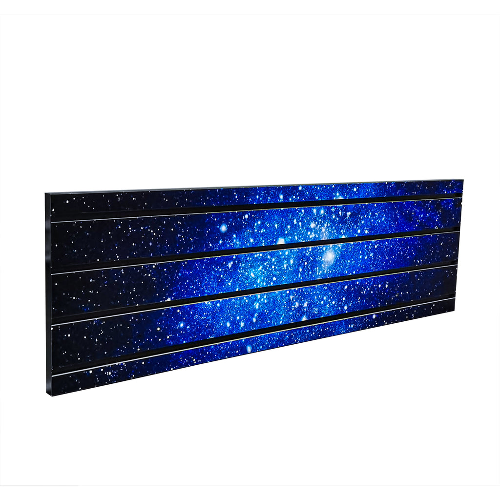 Horizontall Slatwall Panel with Laminated Art 40x12" Tall Star Univers ...