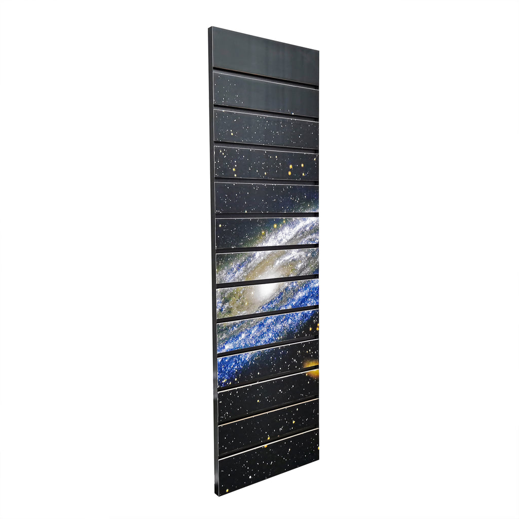 Vertical Portrait Slatwall Panel Laminated Art 12x40" Tall Star Univer ...