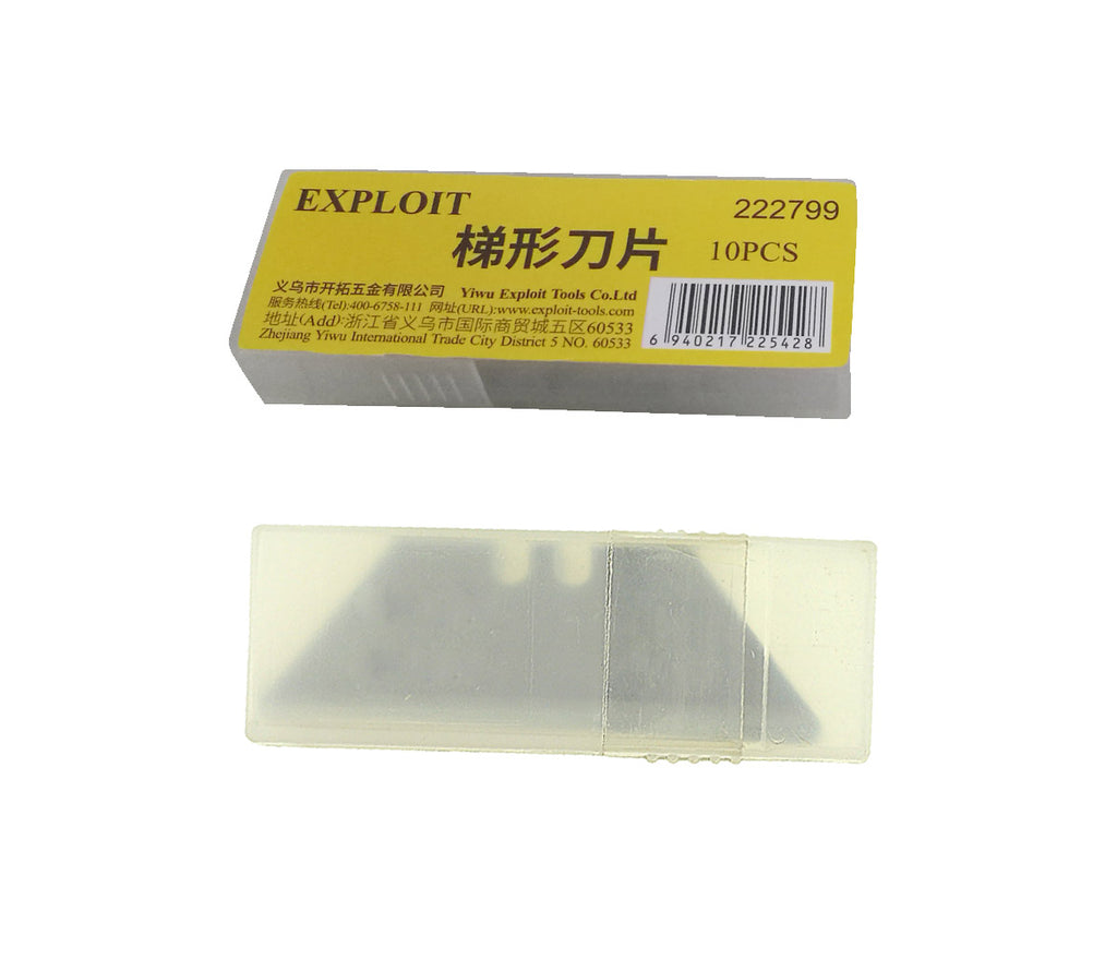 10 Pieces 2-Notch Utility Knife Blades, Box Cutter Razor Safety Dispen ...