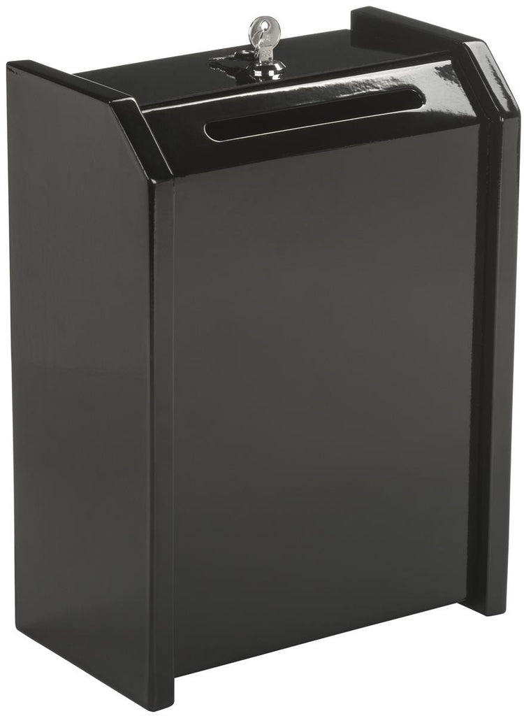 Metal Ballot Box with Lock, Wall Mount or Countertop, Top Loading Inse ...