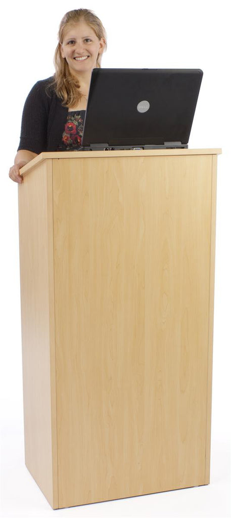 Portable_Podium_for_Floor,_Open_Back_with_Shelf,_MDF_-_Maple_119735 ...