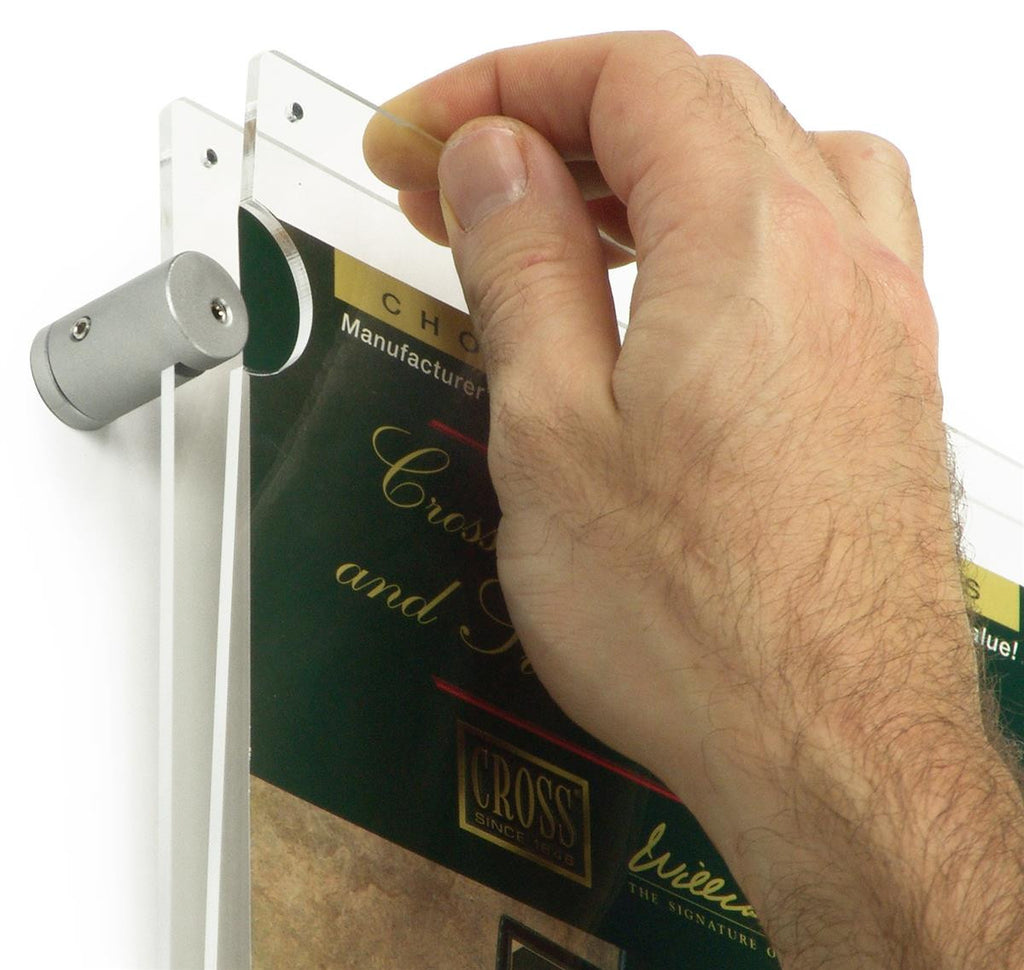 22 x 28 Sign Holder for Wall Mount with Standoff Hardware and Magnets ...