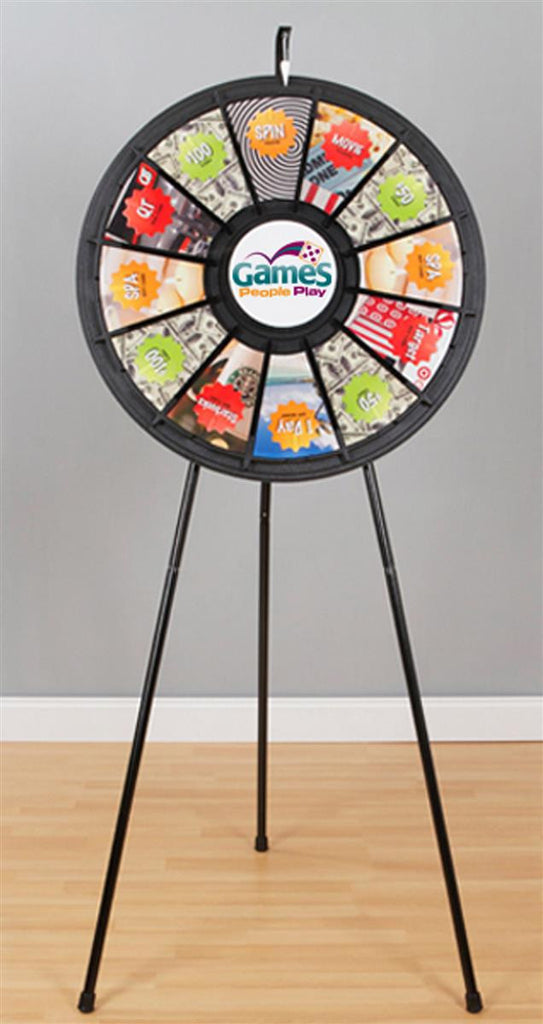 Prize Wheel with 12 Slots & Printable Templates, Countertop or Floorst ...