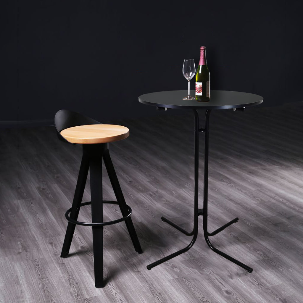 31.5X42" Tall Cocktail High Table Easy Fold Black Party Tradeshow Mobi ...