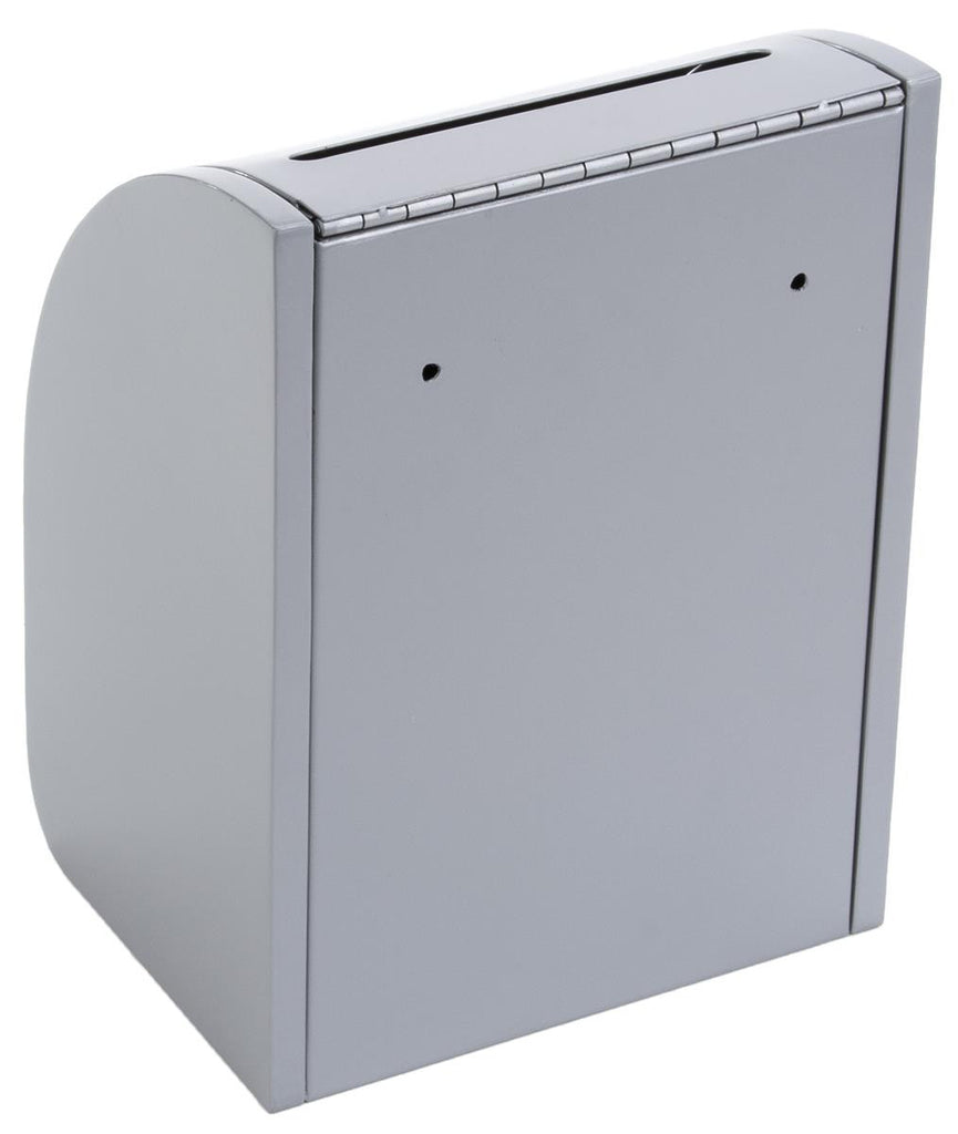 Metal Ballot Box with Lock, Wall Mount or Countertop, Curved Front Des ...