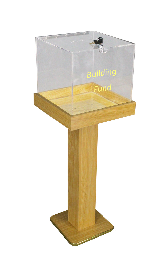 Wood_Acrylic_Large_Floor_Standing_Tithing_Box_Offering_Box_Ballot_Box ...