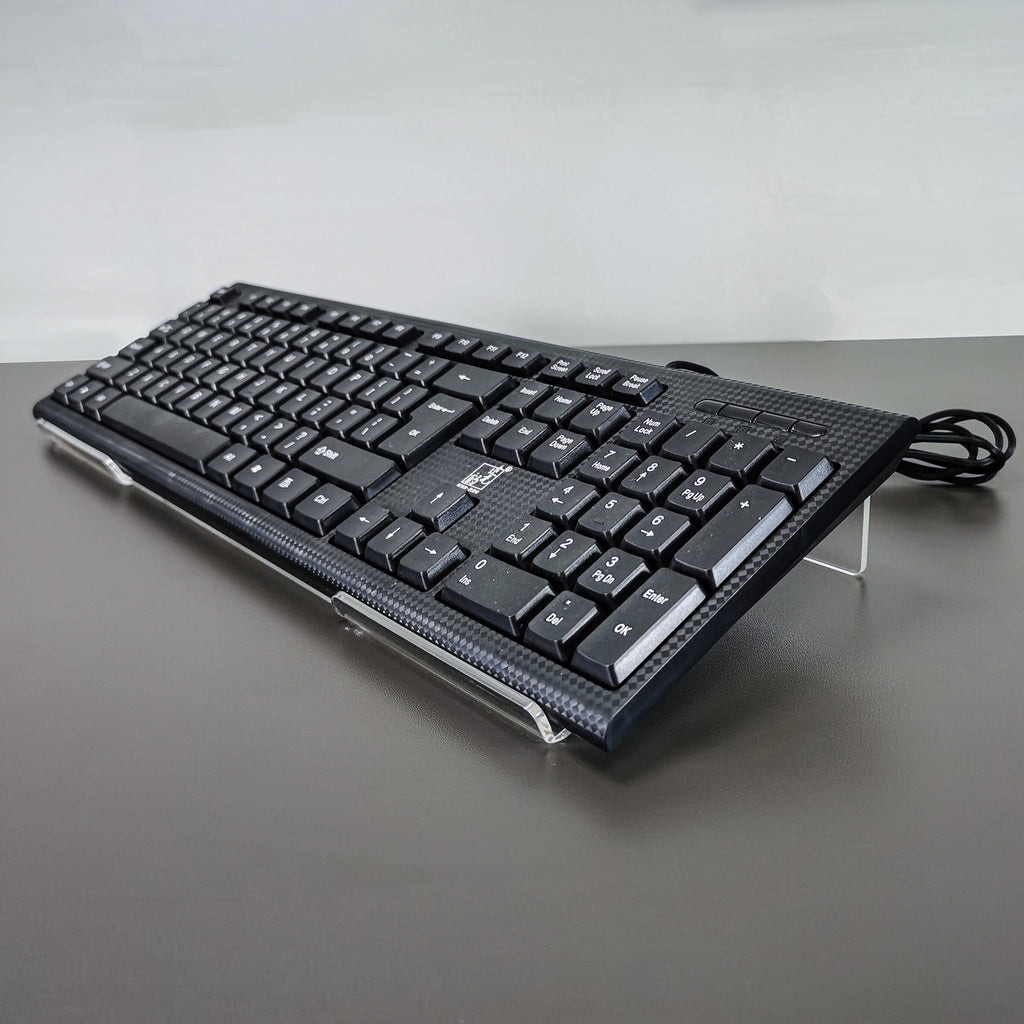 Clear Acrylic Keyboard Tilting Stand Computer Gaming 15.7W x 1.6H x 5 ...