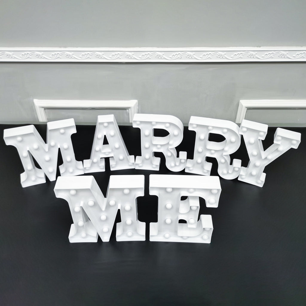 Marry ME Marquee Signs Battery Operated Warm White Marriage Proposal 1 ...